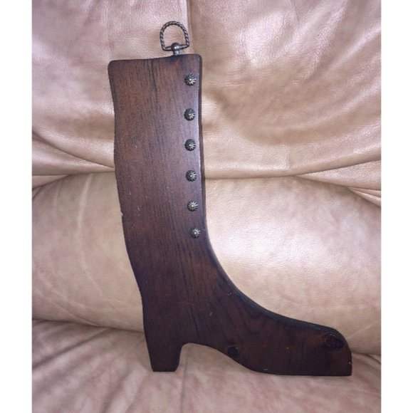 Unbranded | Accents | Vintage Wooden Boot Art Hanging Wall Decor | Poshmark